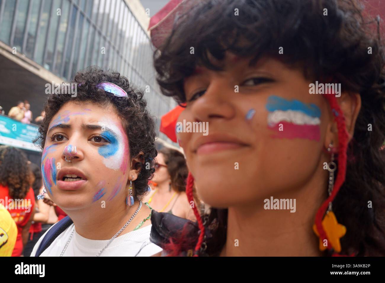 Sao Paulo, Brazil. 30th March, 2025. People attend the Transmasculine ...