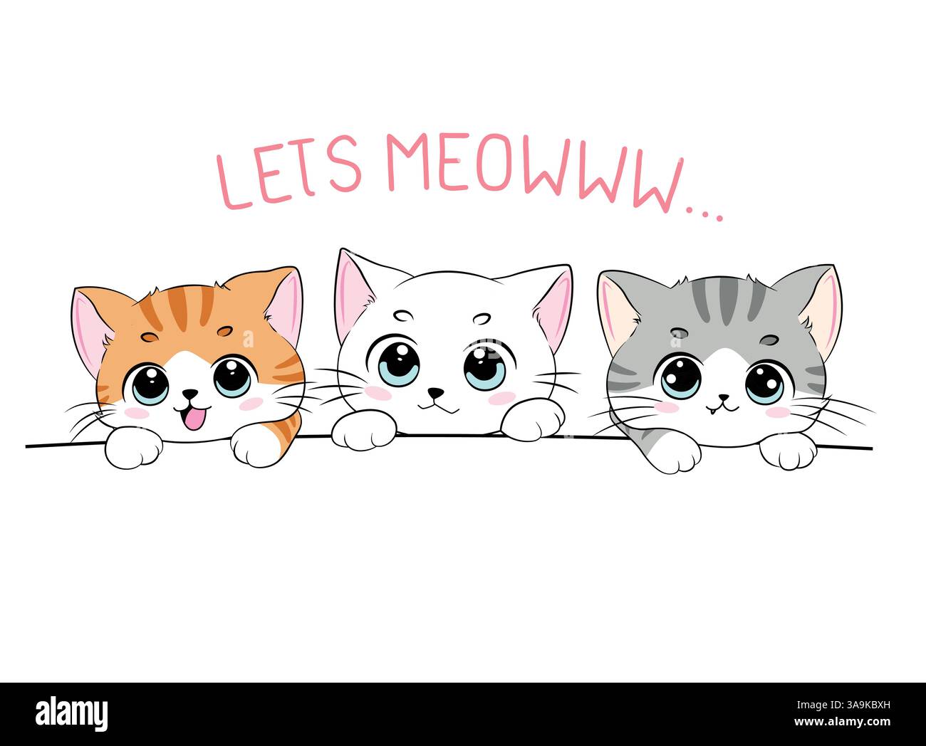 Beautiful card happy family Cut Out Stock Images & Pictures - Alamy