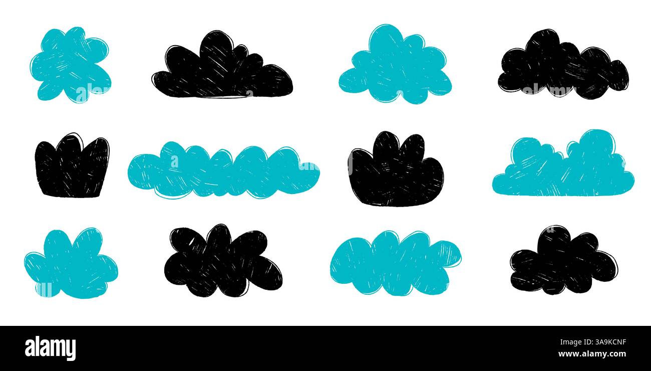 Bright puffy clouds in Cut Out Stock Images & Pictures - Alamy