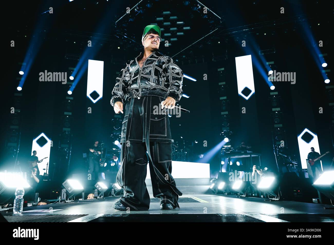 Milan, Italy. 21st Mar, 2025. Emanuele Palumbo known professionally as Geolier performs live at ...