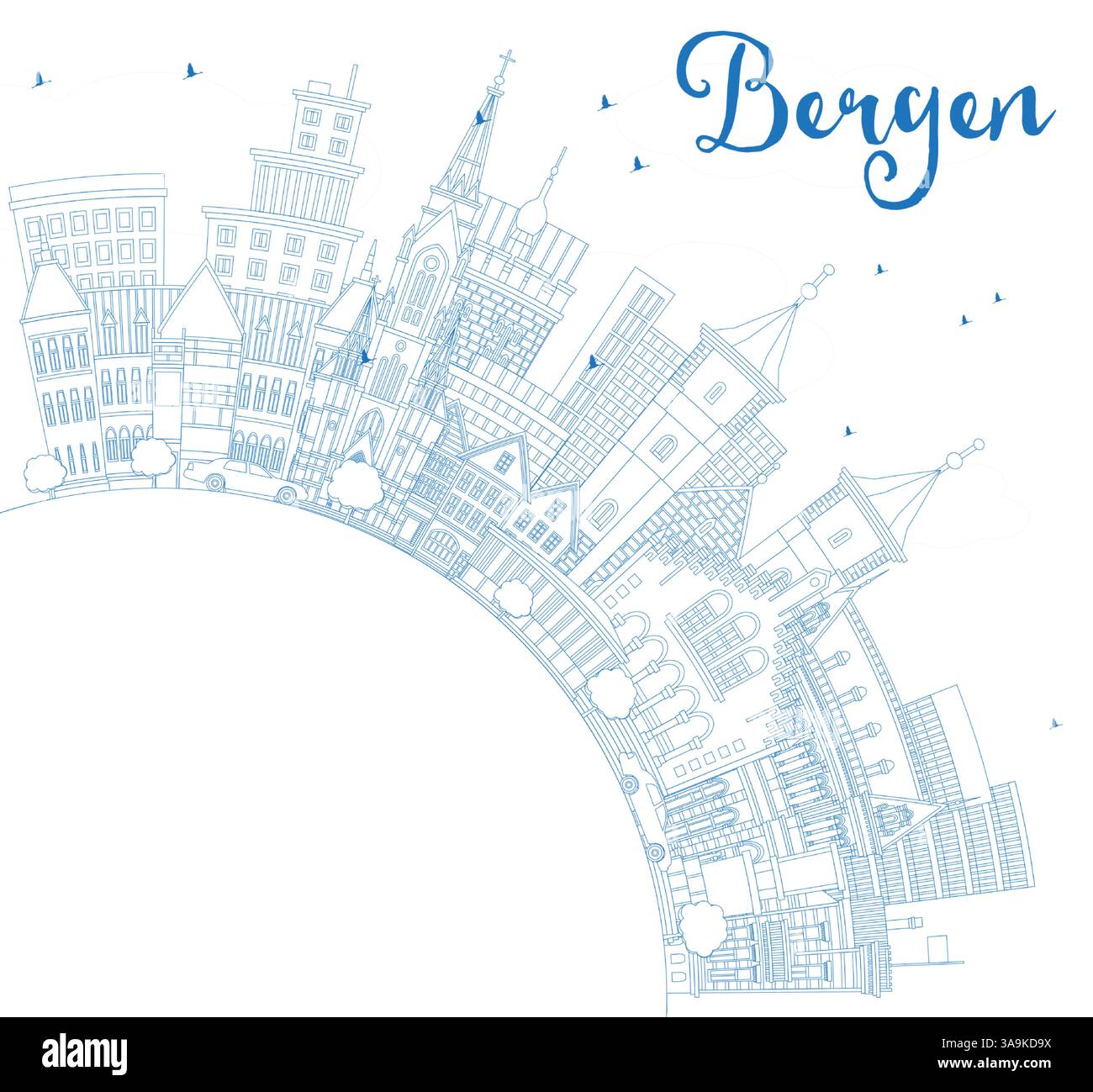 Bergen line norway Stock Vector Images - Alamy