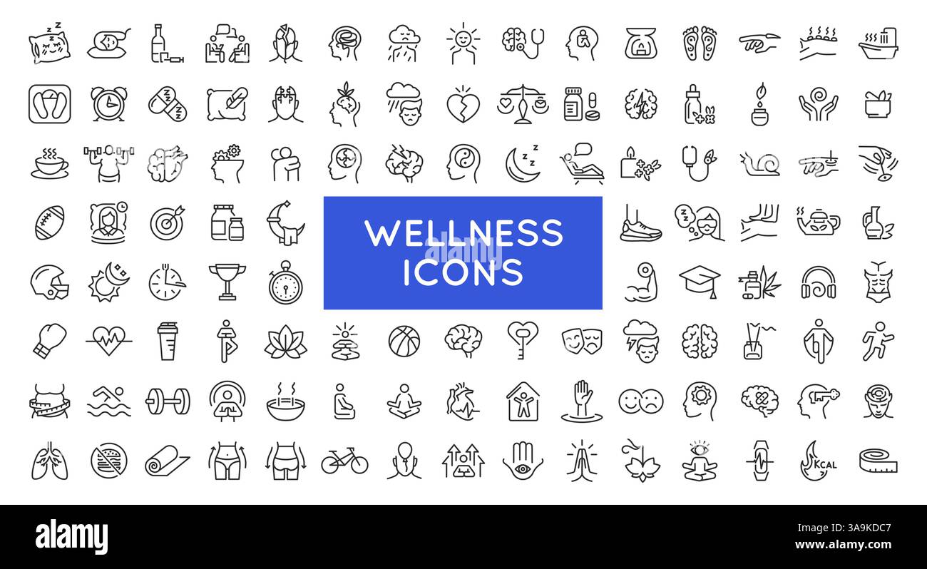 Relaxation icon set in Stock Vector Images - Alamy