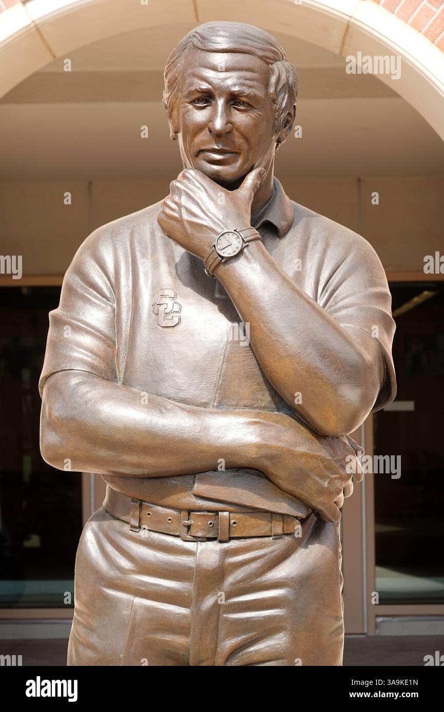 A statue of John McKay at the John McKay Center at the University of ...