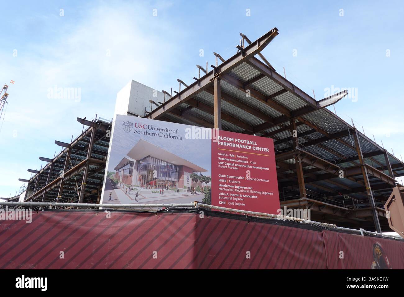 The construction stie of the Bloom Football Performance Center at the ...