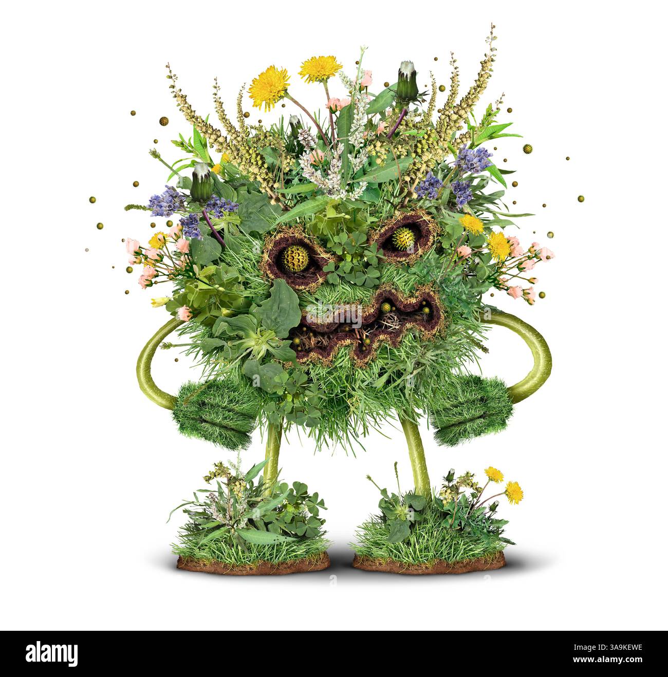 Seasonal Allergy Monster as a symbol for allergies during spring and ...