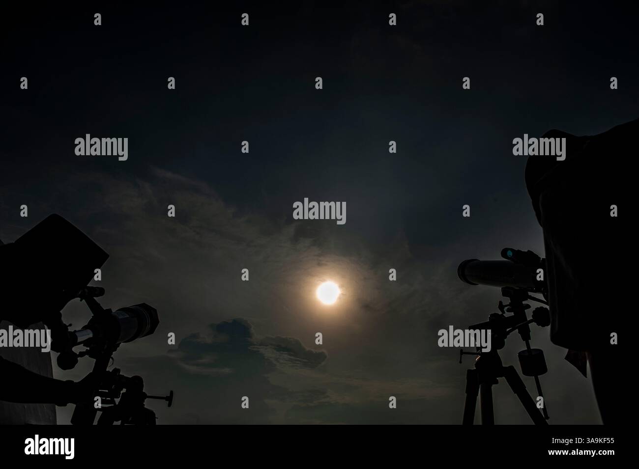 Medan, Indonesia. 29th Mar, 2025. Astronomers from the North Sumatra ...