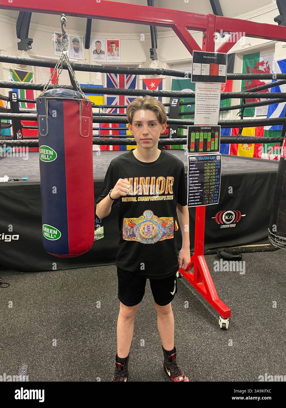 Boy Quinn who attends boxing training with Oleksandr Pohodin who set up ...