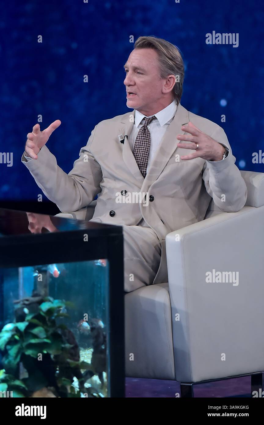 Daniel Craig Guests attend the Italian TV show -Che tempo che fa- Milan ...