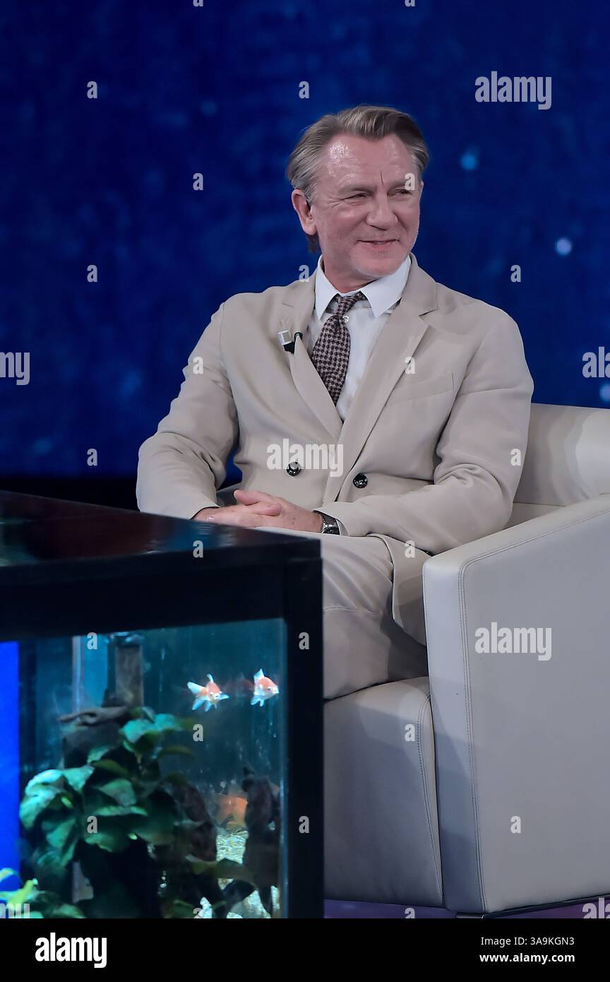 Daniel Craig Guests attend the Italian TV show -Che tempo che fa- Milan ...