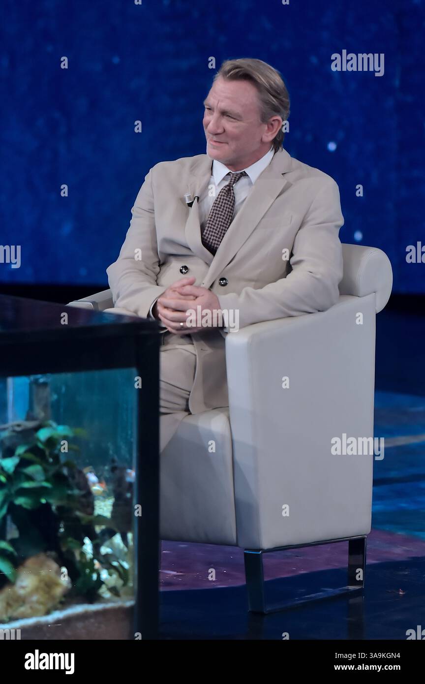 Daniel Craig Guests attend the Italian TV show -Che tempo che fa- Milan ...