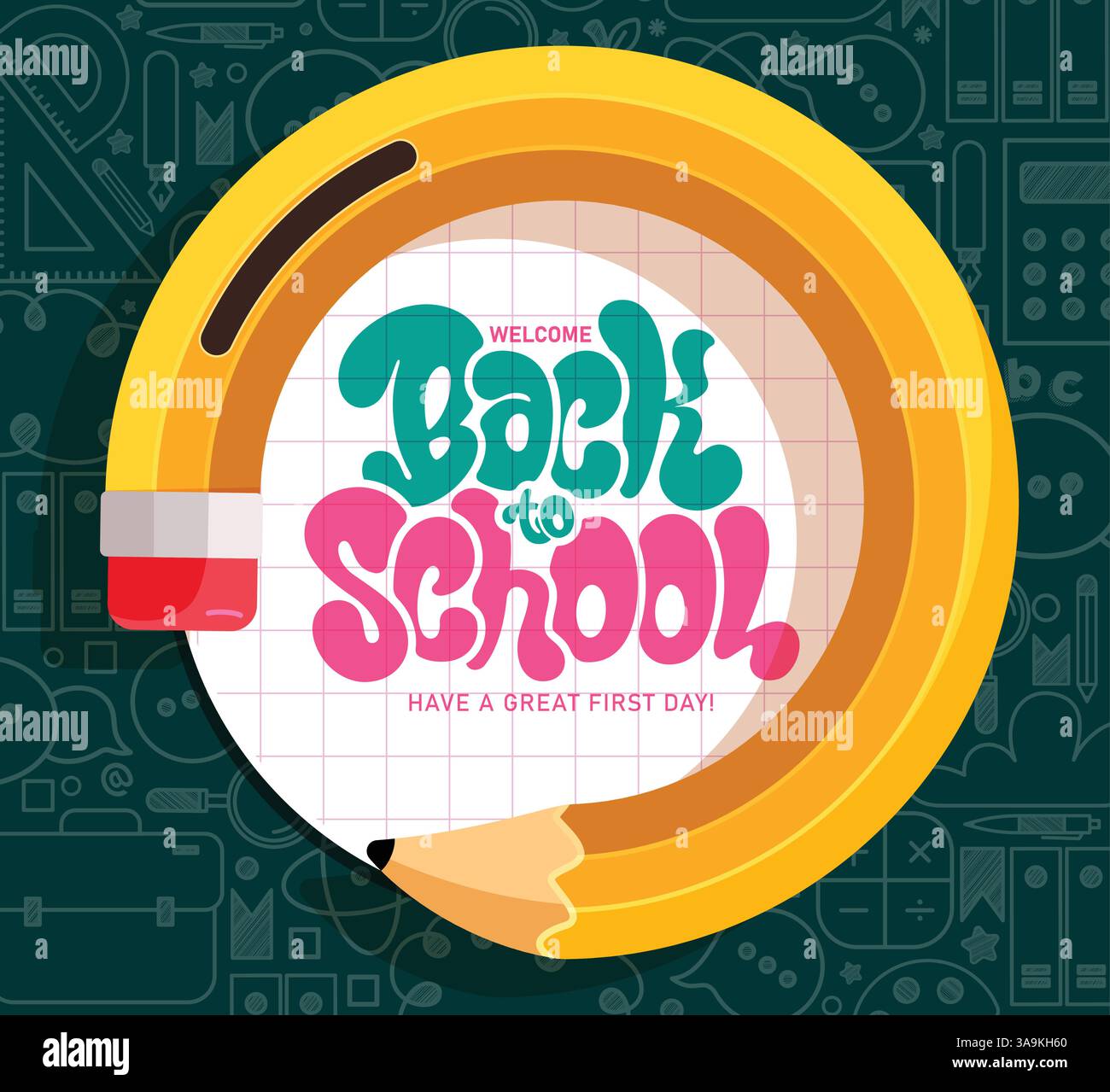 Back to school greeting clipart poster design. Welcome back to school ...