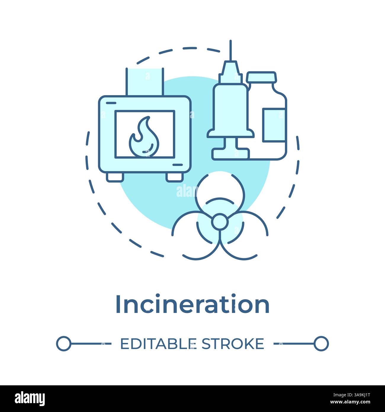 Incineration soft blue concept icon Stock Vector Image & Art - Alamy