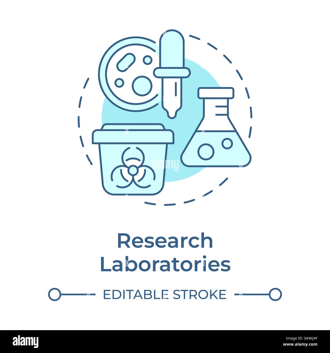 Research laboratories soft blue concept icon Stock Vector Image & Art ...