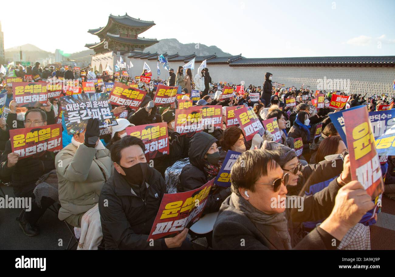 Mass protest demanding ouster of South Korean President Yoon, Mar 29 ...