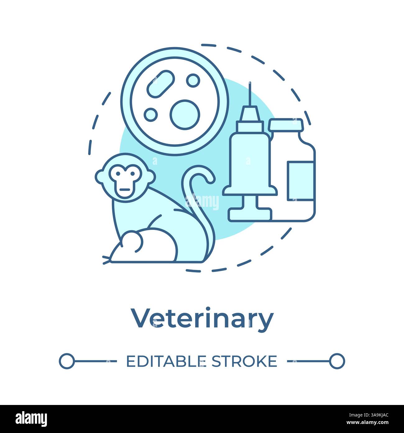 Veterinary soft blue concept icon Stock Vector Image & Art - Alamy