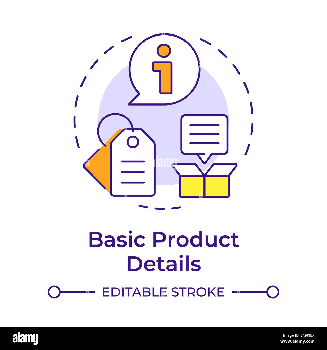 Basic product details multi color concept icon Stock Vector Image & Art ...