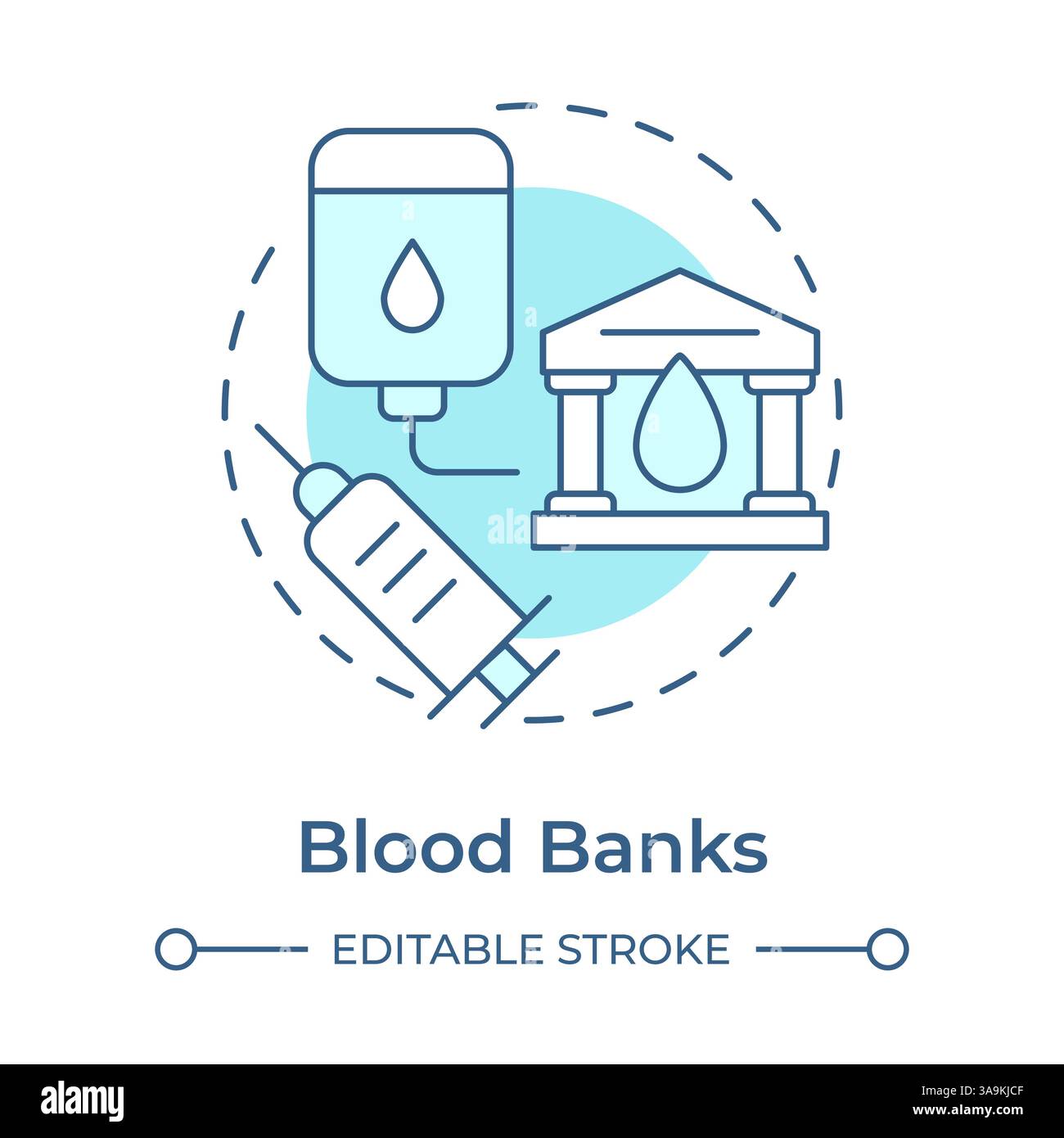 Blood banks soft blue concept icon Stock Vector Image & Art - Alamy