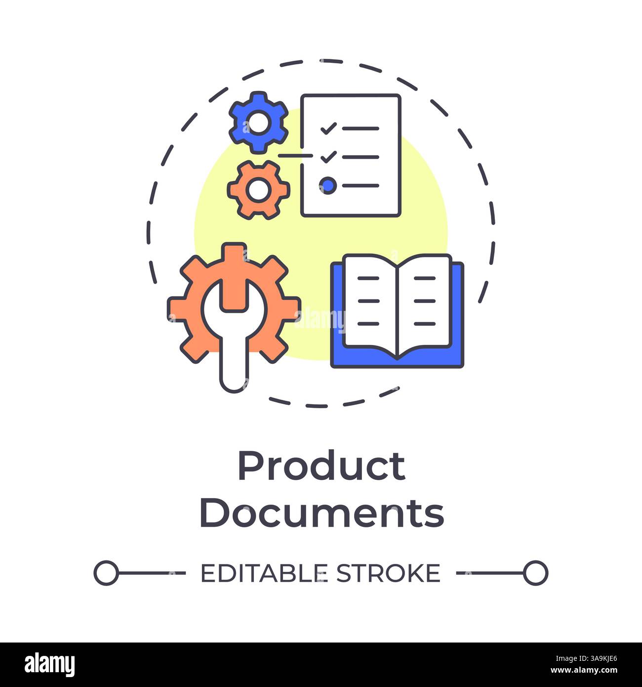 Product documents multi color concept icon Stock Vector Image & Art - Alamy