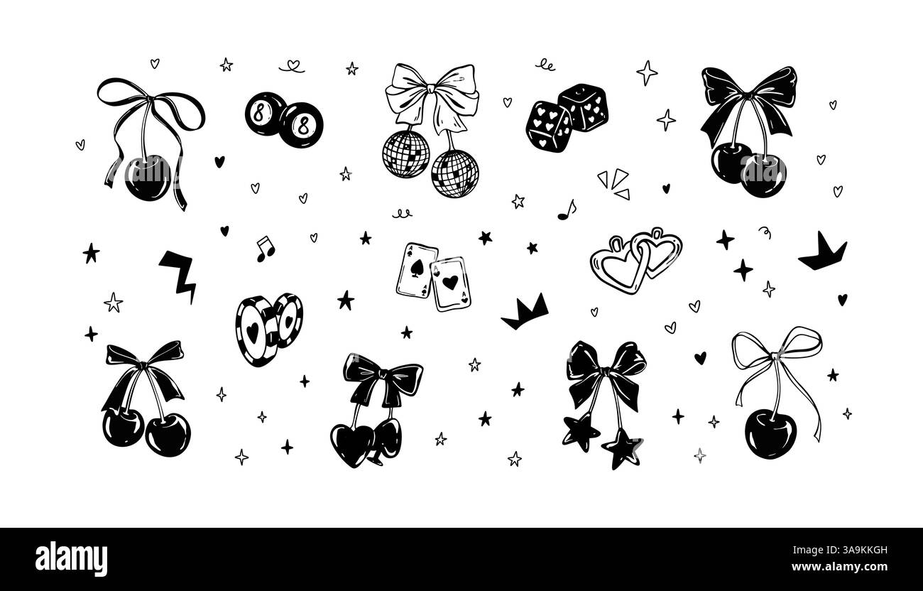 Girly ribbon Black and White Stock Photos & Images - Alamy