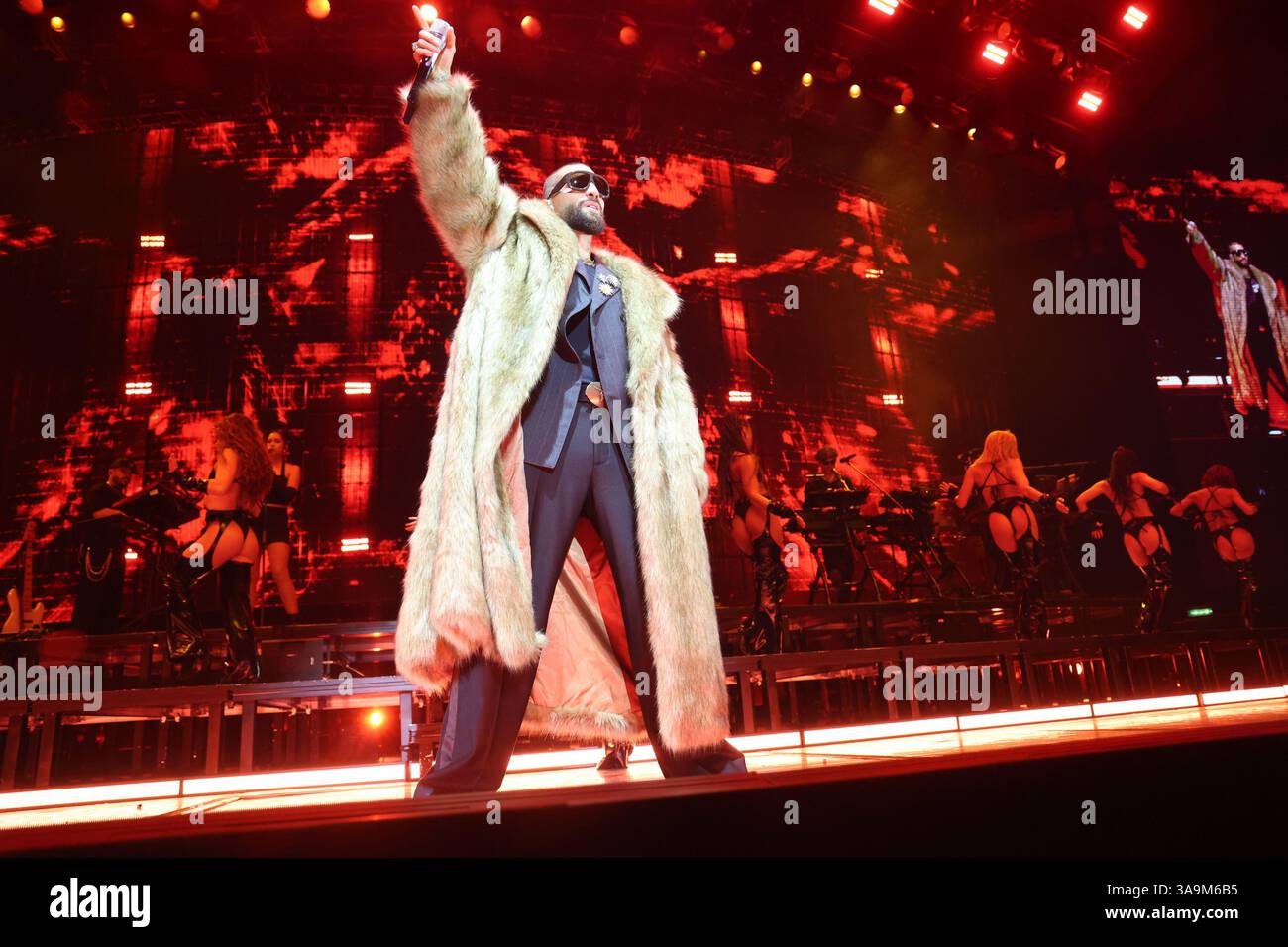 Colombian singer Maluma on stage at Unipol Arena, Casalecchio di Reno ...