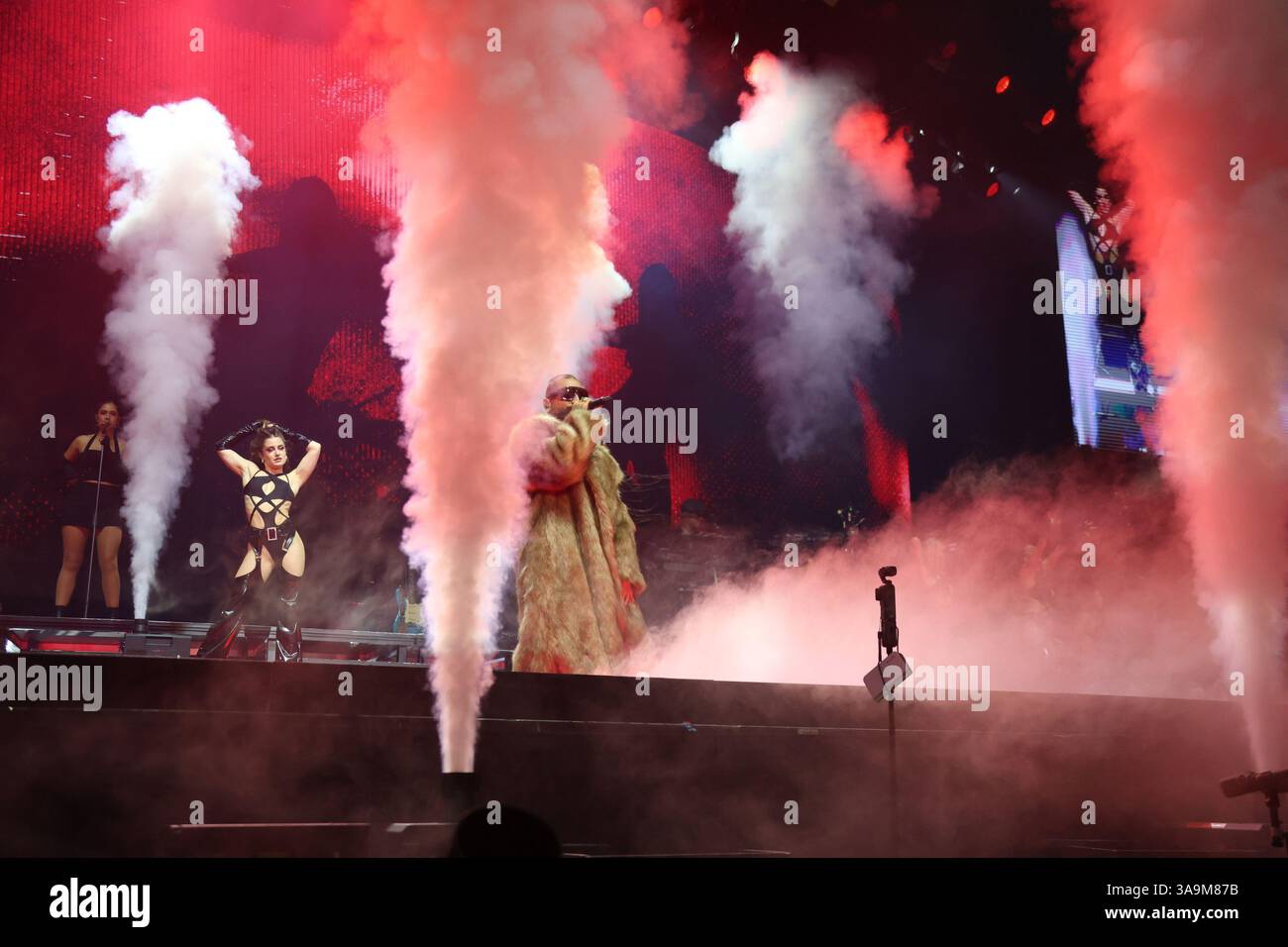 Colombian singer Maluma on stage at Unipol Arena, Casalecchio di Reno ...