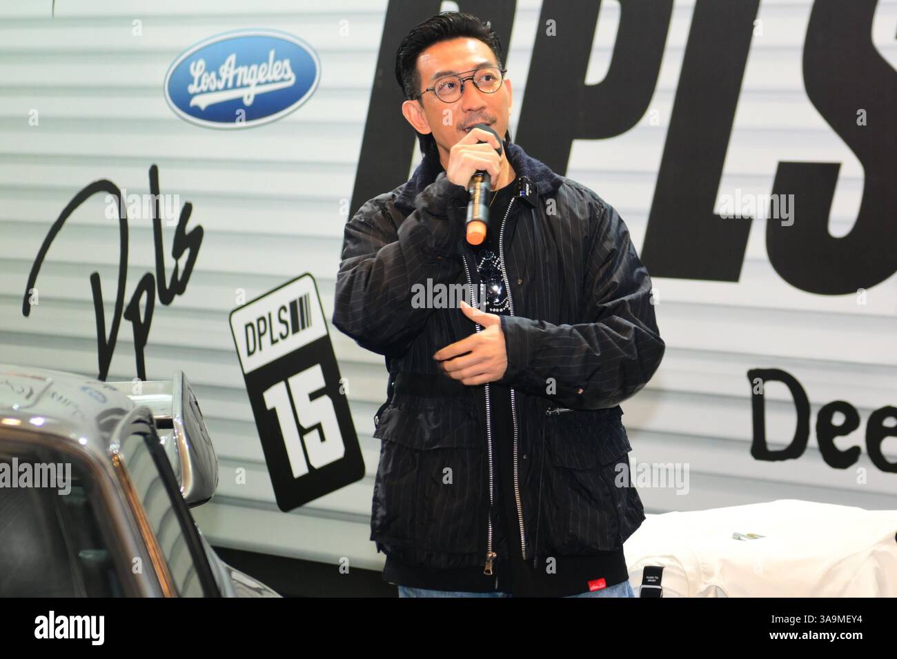 Hong Kong actor Sam Lee attends an activity in Suzhou City, east China ...