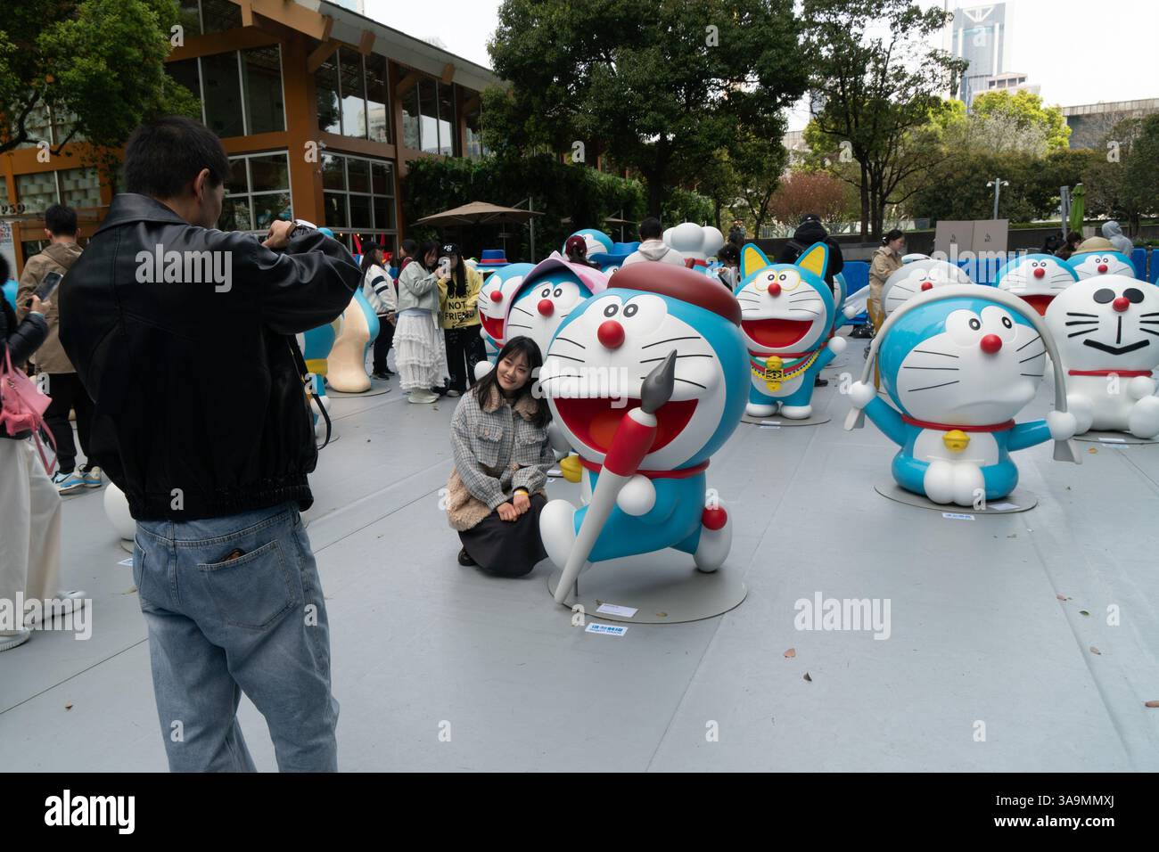 People visit the first exhibition of "100% Doraemon &FRIENDS Traveling ...