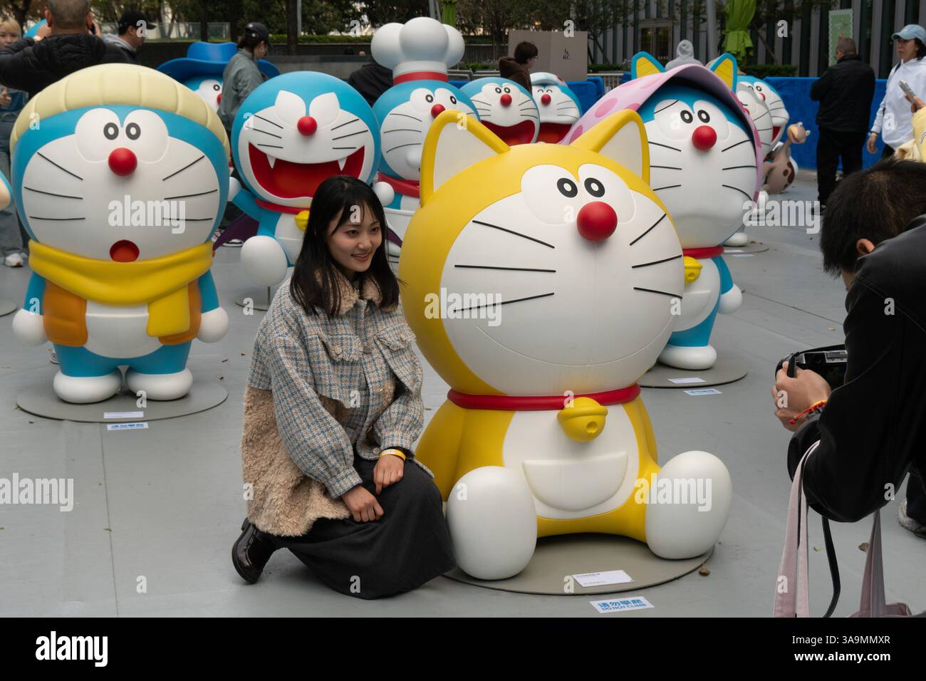 People visit the first exhibition of "100% Doraemon &FRIENDS Traveling ...