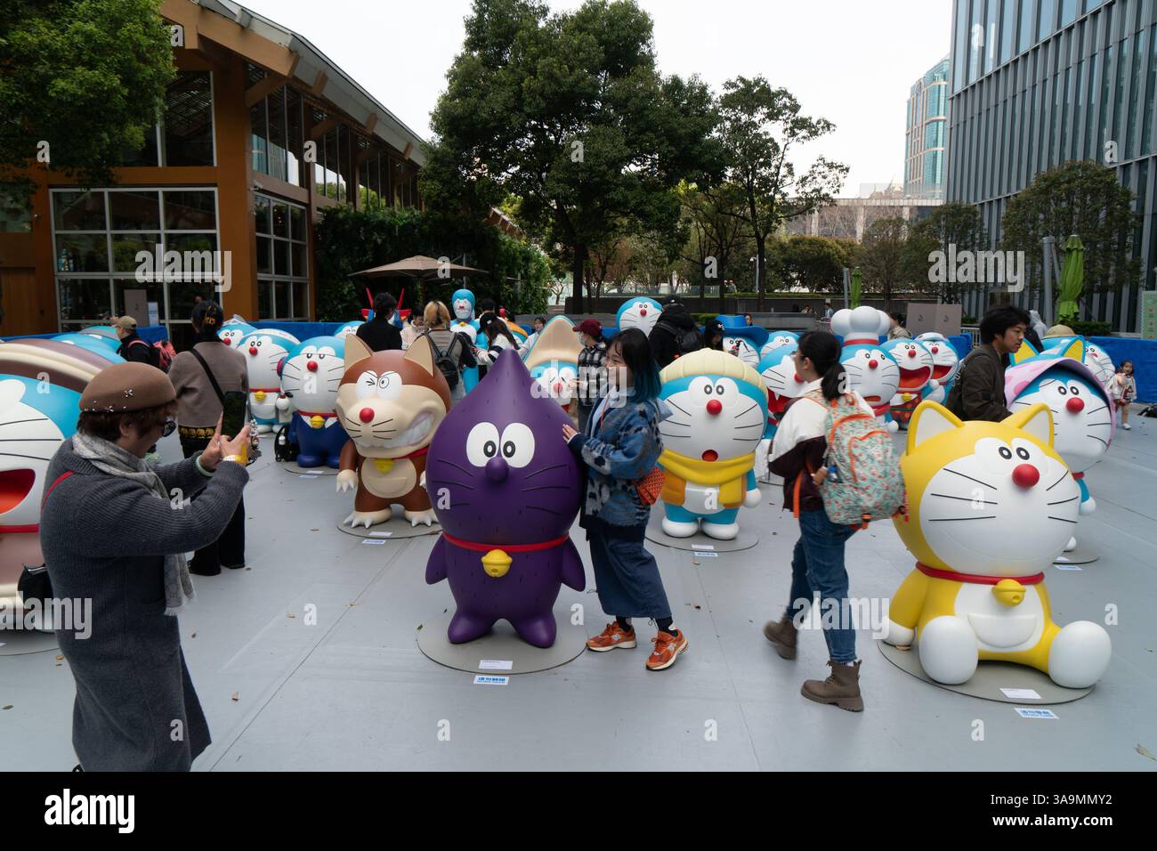 People visit the first exhibition of "100% Doraemon &FRIENDS Traveling ...