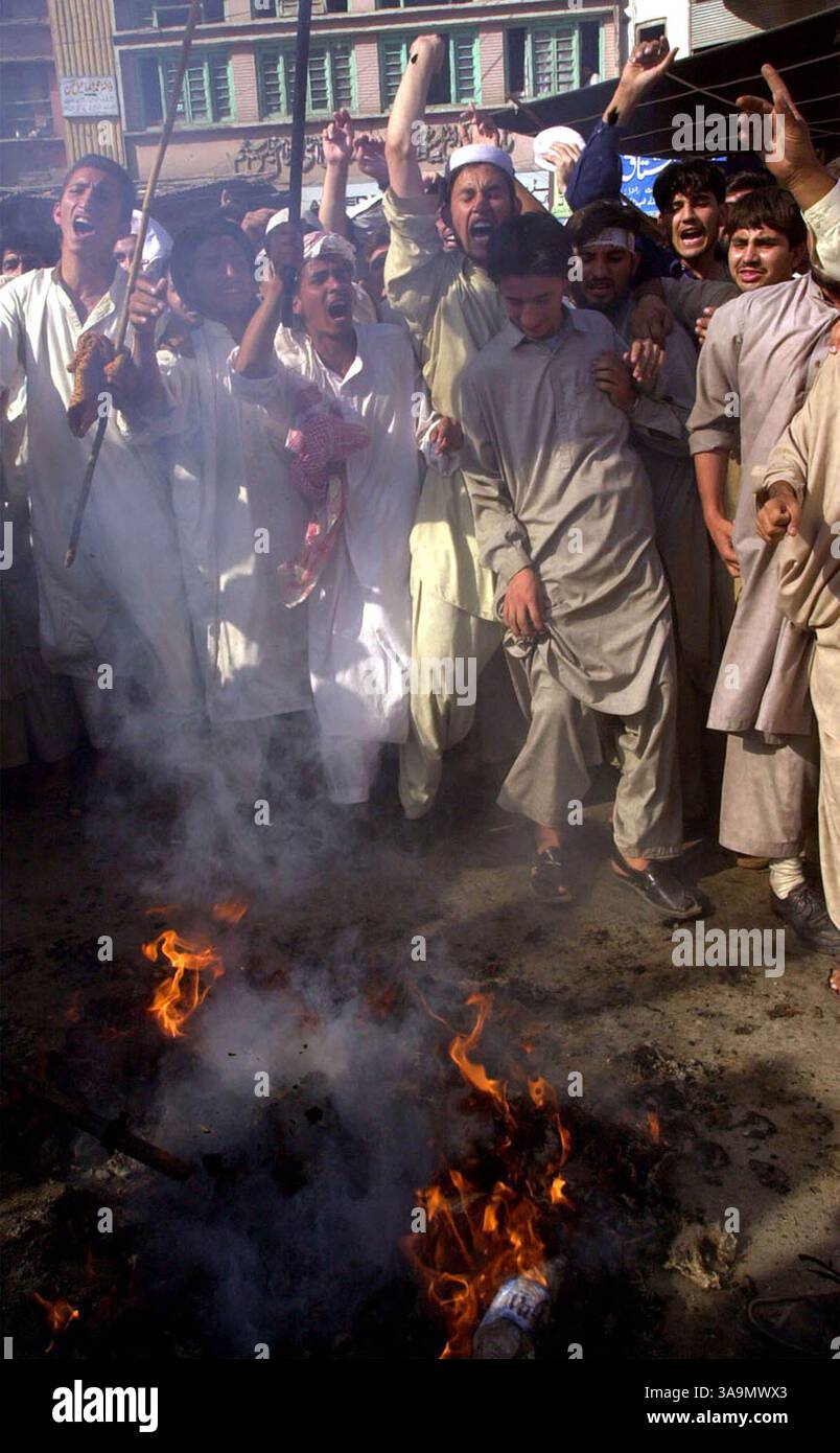 Oct 12, 2001; Peshawar, Pakistan; Taliban and Osama bin Landen ...