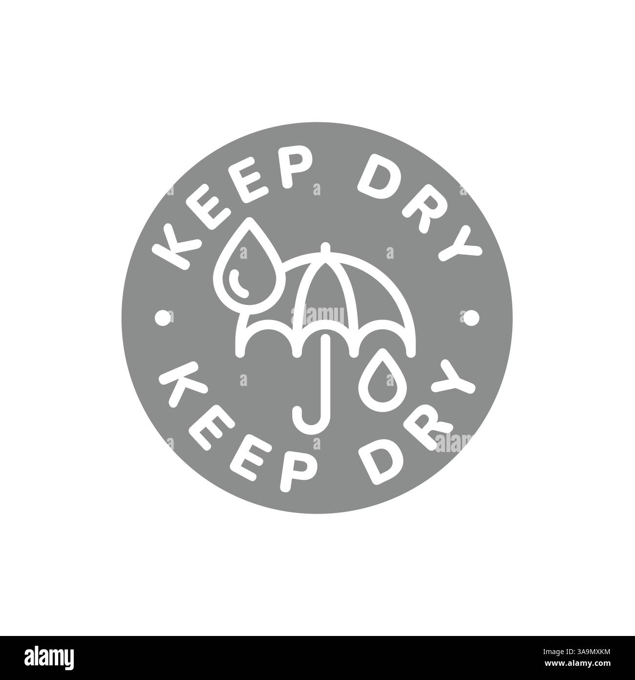 Keep dry vector label with umbrella. Packaging product sticker or sign Stock Vector Image & Art ...