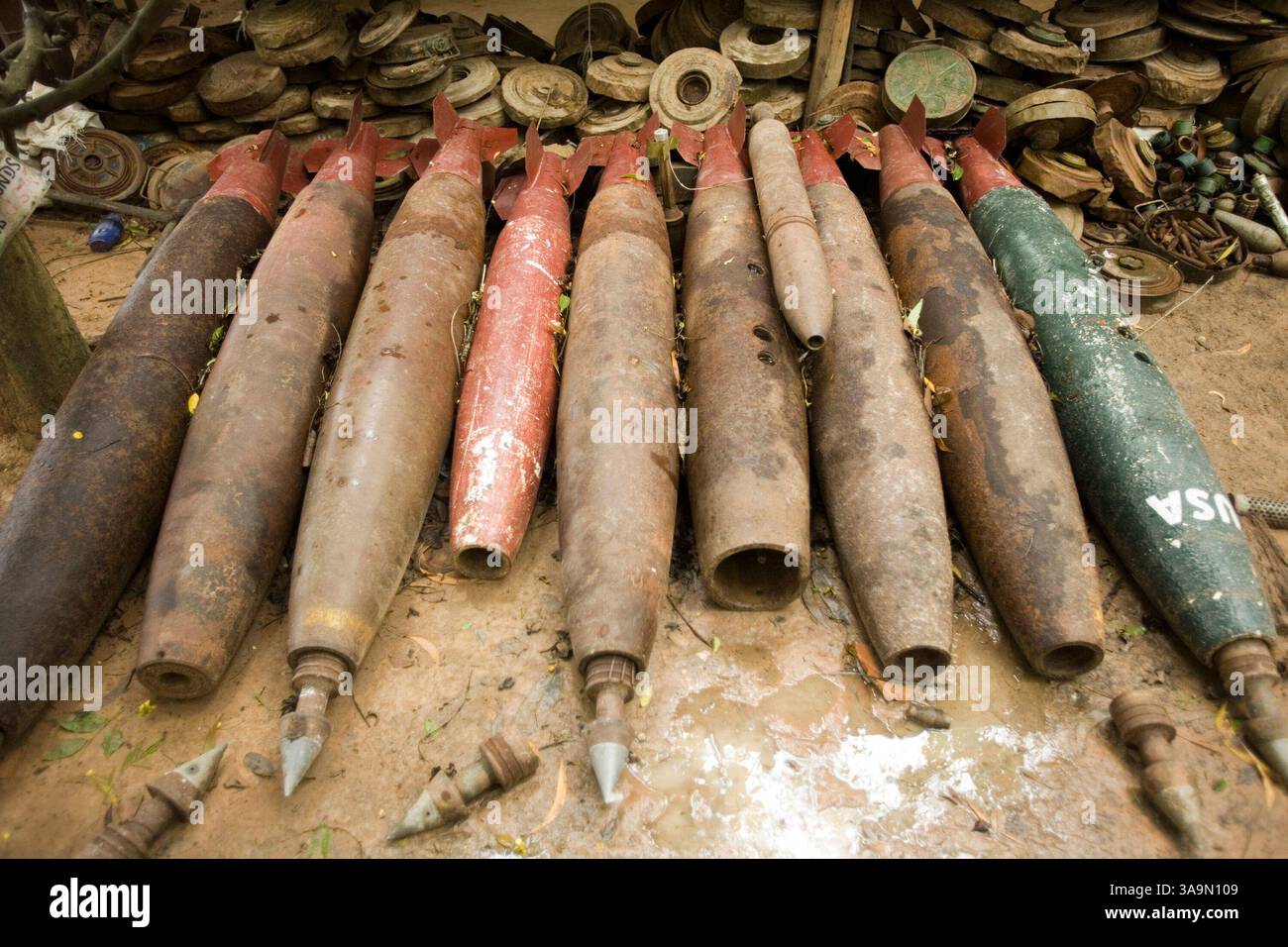 Jun 26, 2006; Siem Reap, CAMBODIA; American made Mk82 bombs dropped by ...
