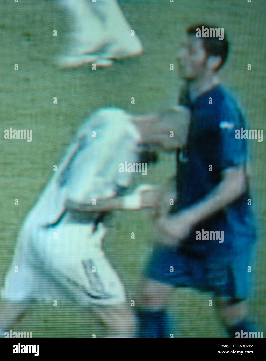 Jul 09, 2006; Boston, MA, USA; A TV capture of ZINEDINE ZIDANE's ...