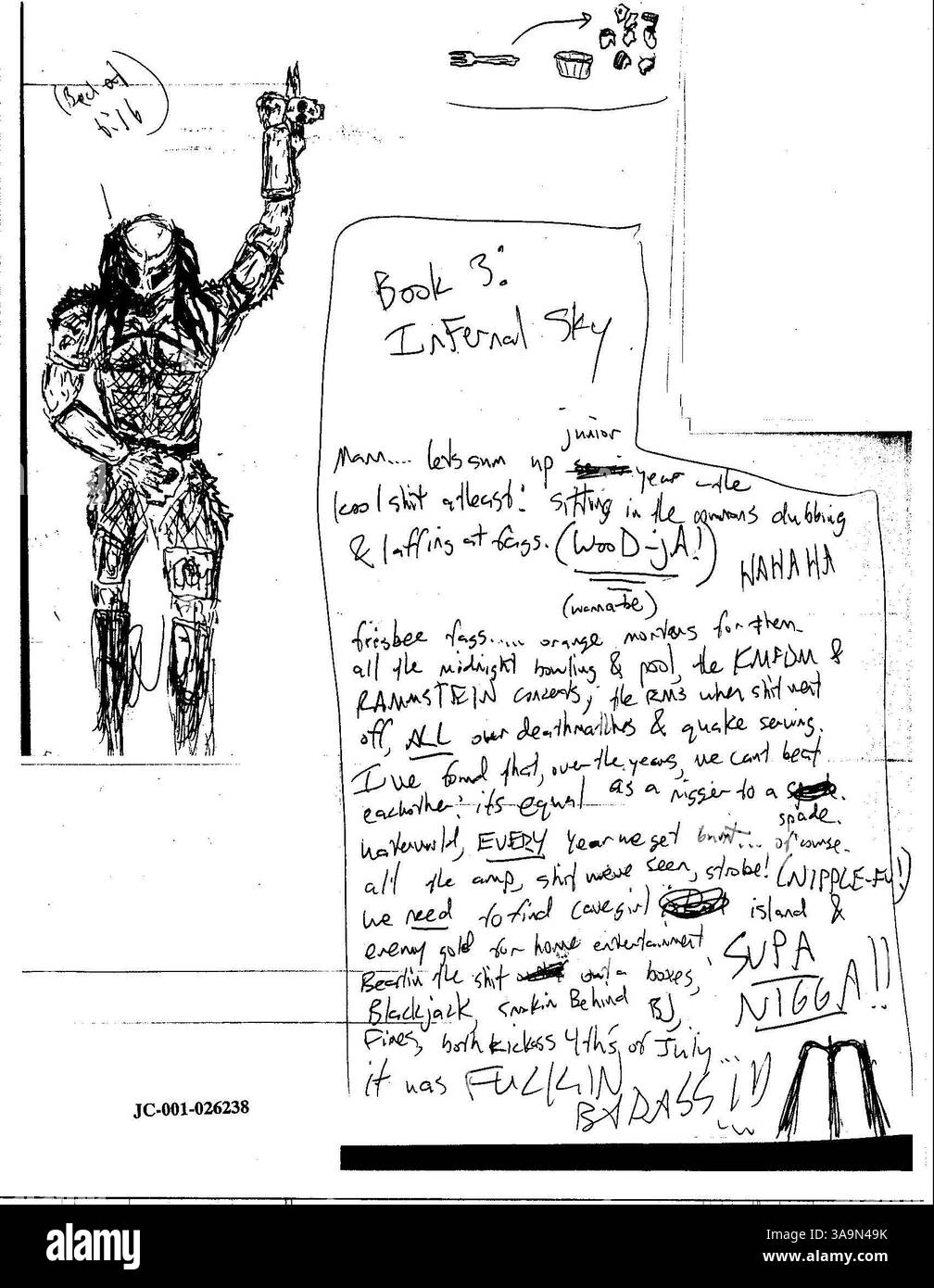 Dylan Klebold Journal Drawings