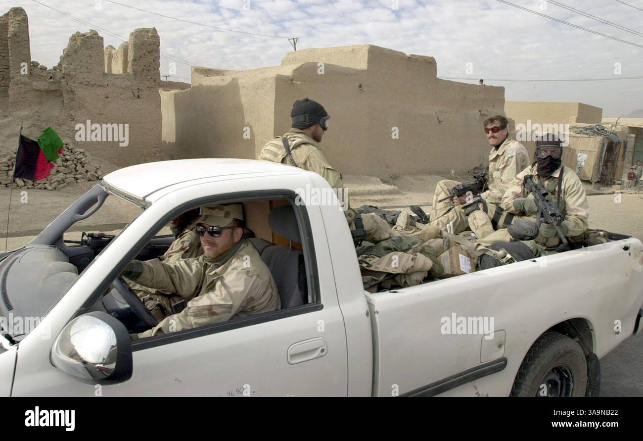 Dec 12, 2001; Kandahar, Afghanistan; Members of the U.S. Army Special ...