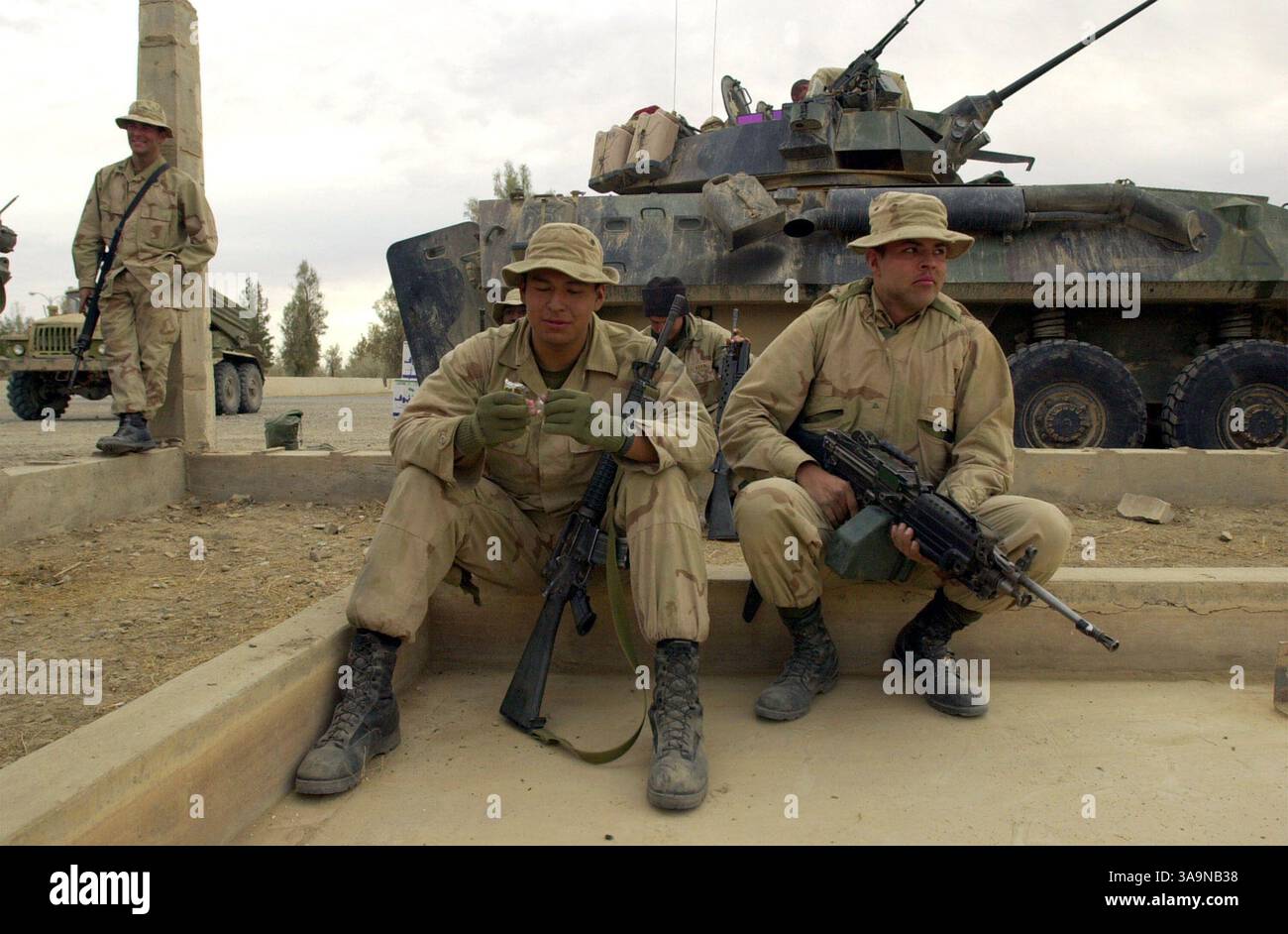 Dec 16, 2001; Kandahar, Afghanistan; Members of the U.S. 26th Marine ...