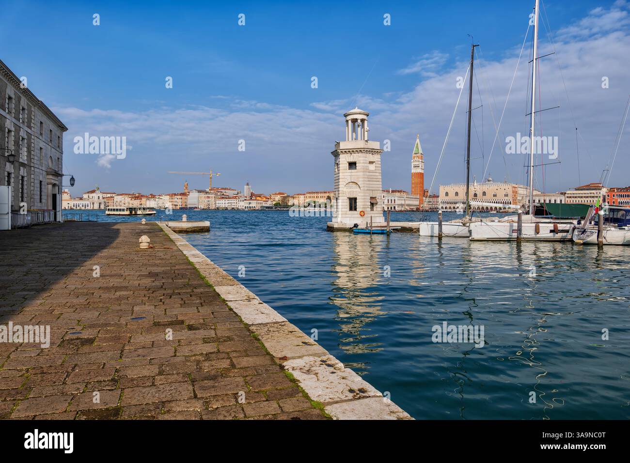 Venice city skyline in Italy, view from San Giorgio Maggiore island in ...