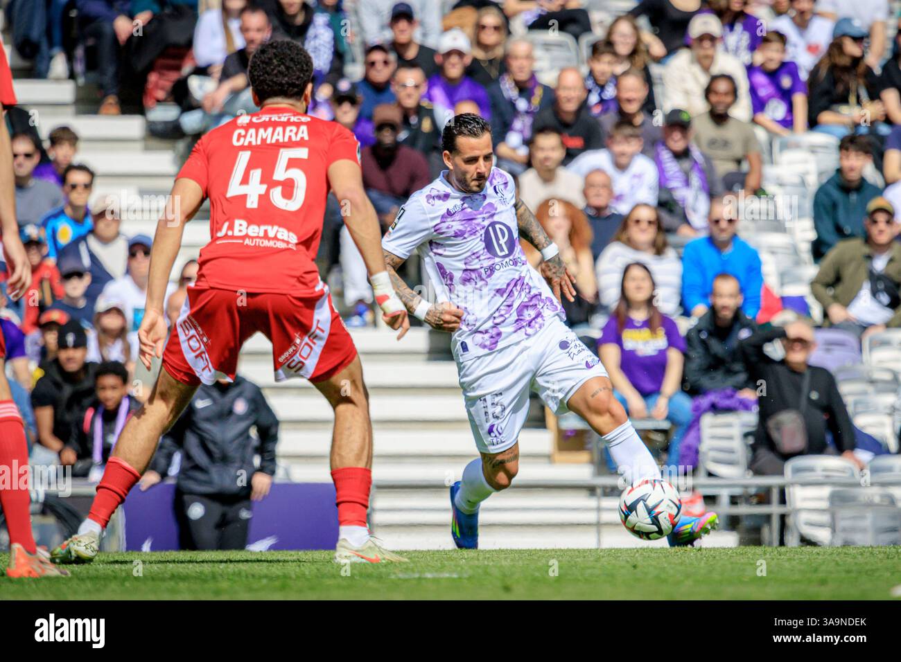 Aron DONNUM of Toulouse during the French championship Ligue 1 football ...