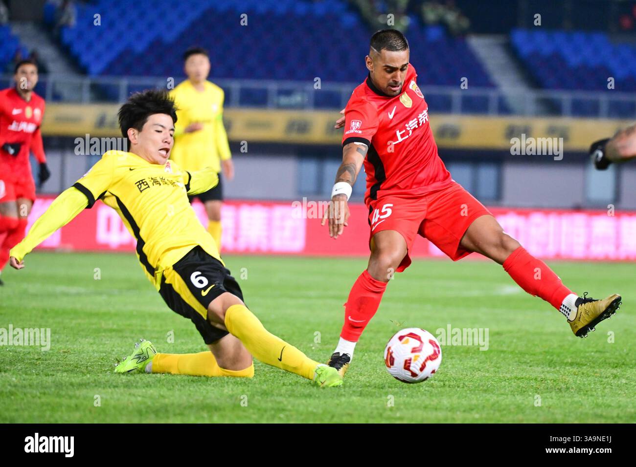 Qingdao West Coast Football Club 3-3 draw Shanghai Port Football Club ...