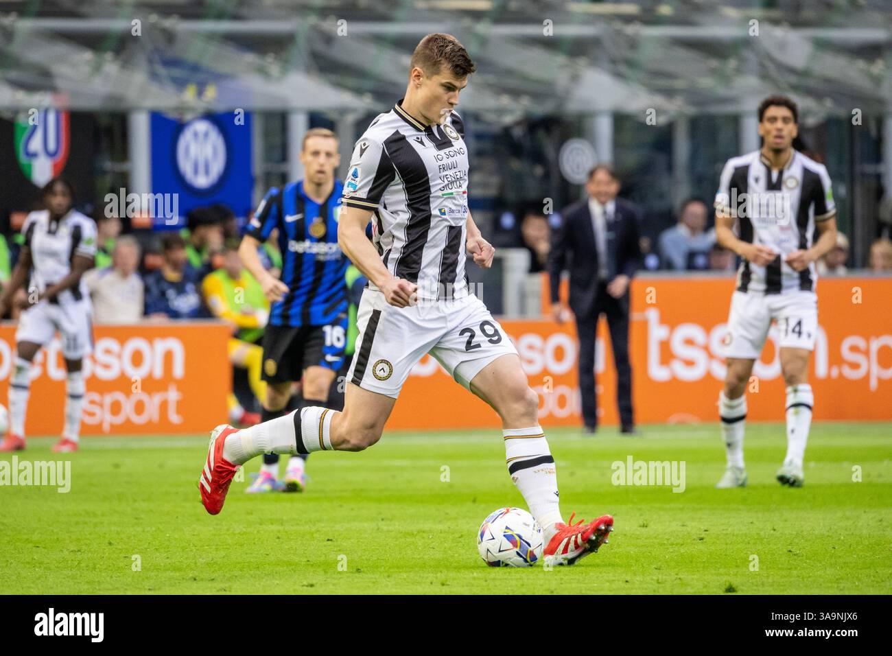 Milan, Italy. 30th March, 2025. Jaka Bijol Udinese during serie A match ...