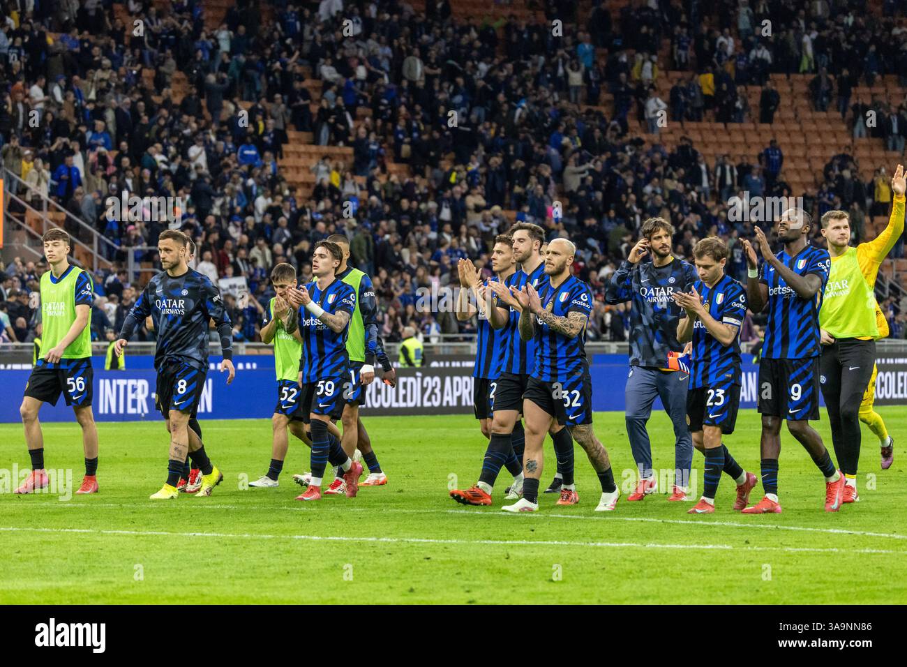 Milan, Italy. 30th March, 2025. FC Internazionale players celebrate ...