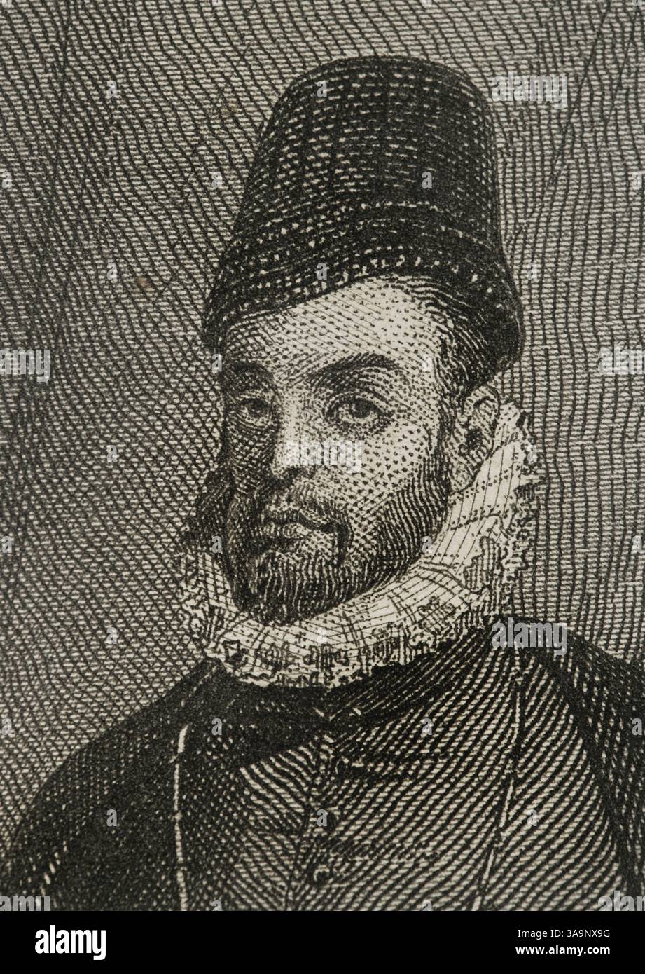 Philip II (1527-1598). King of Spain (1556-1598). Portrait. Engraving ...