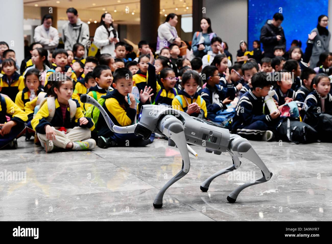 Students visit a science and technology museum in Jinhua City, east ...