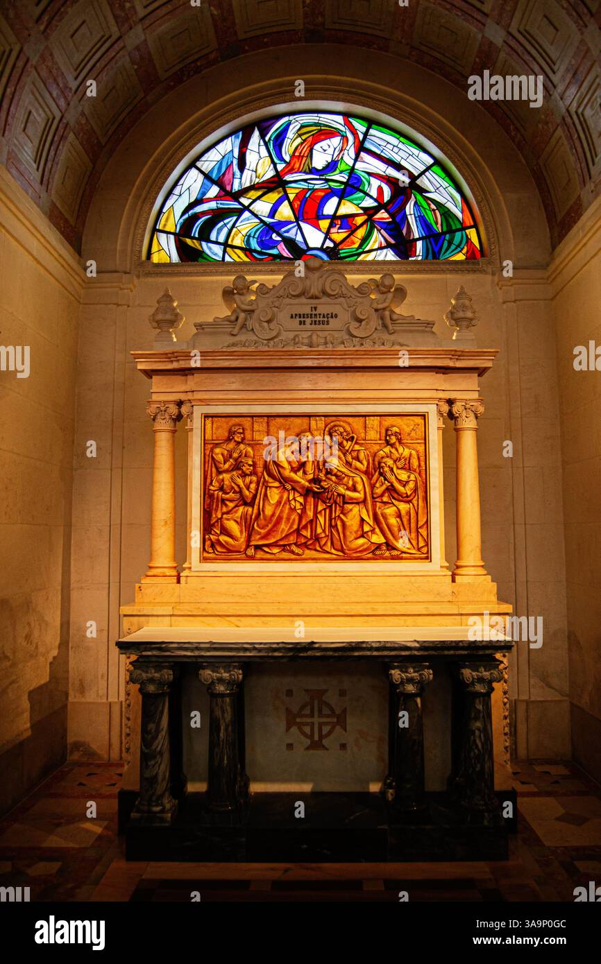 Fatima, Portugal - March 26, 2025: Beautiful religious altar with ...