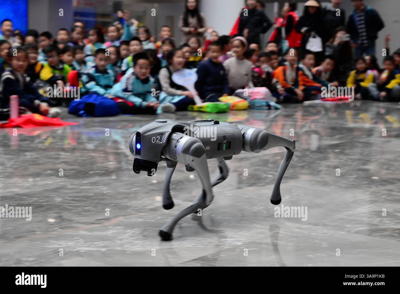 Students visit a science and technology museum in Jinhua City, east ...
