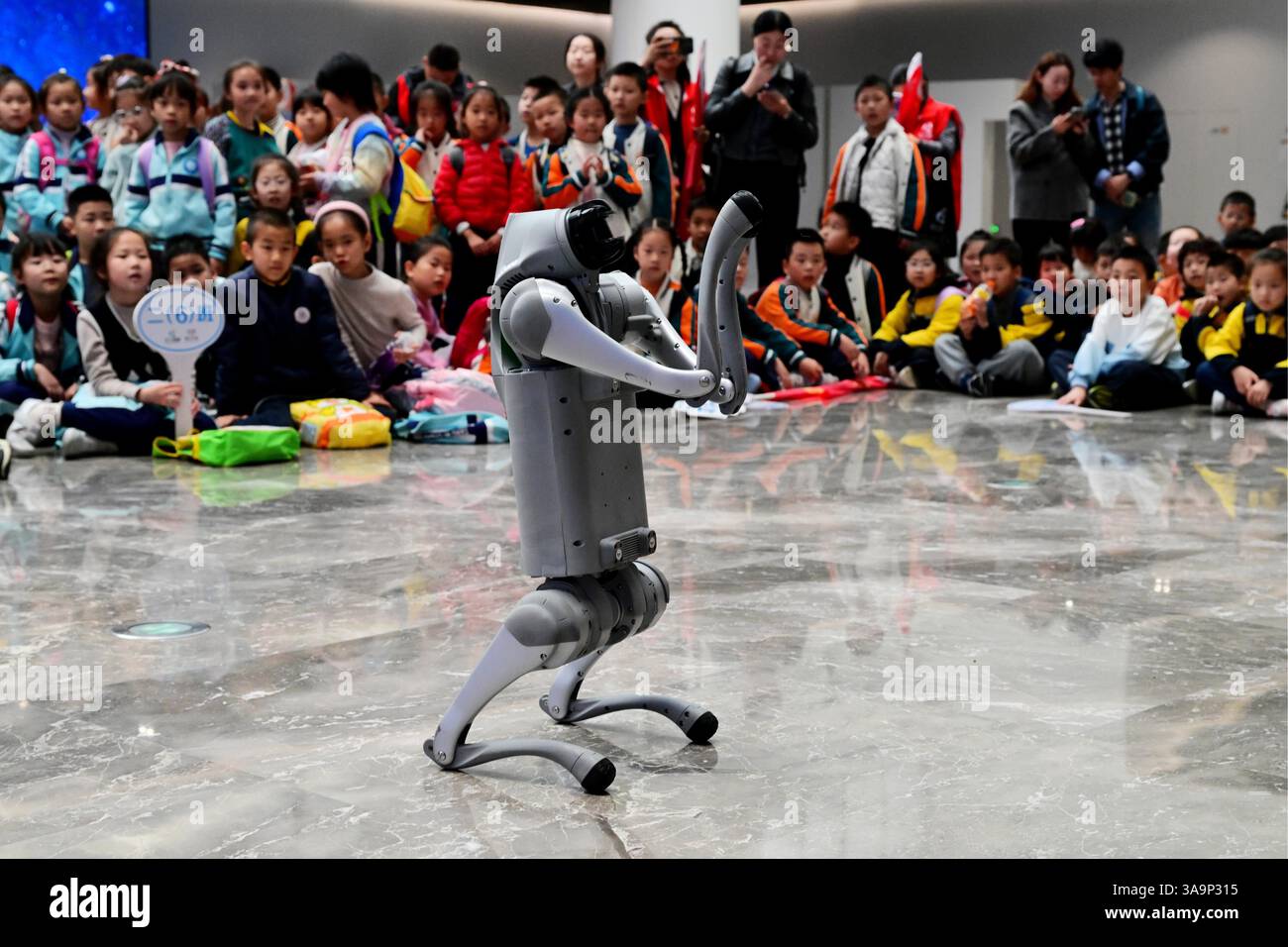 Students visit a science and technology museum in Jinhua City, east ...