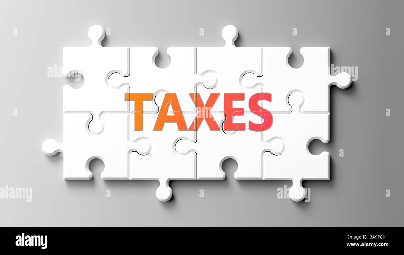 Taxes as a complex subject, related to important topics spreading ...