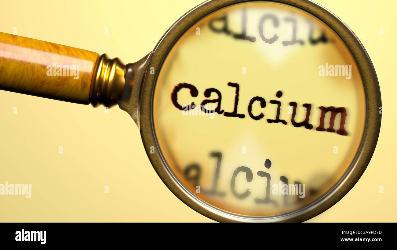 Calcium under magnifying glass. Thorough analysis and inspection of ...