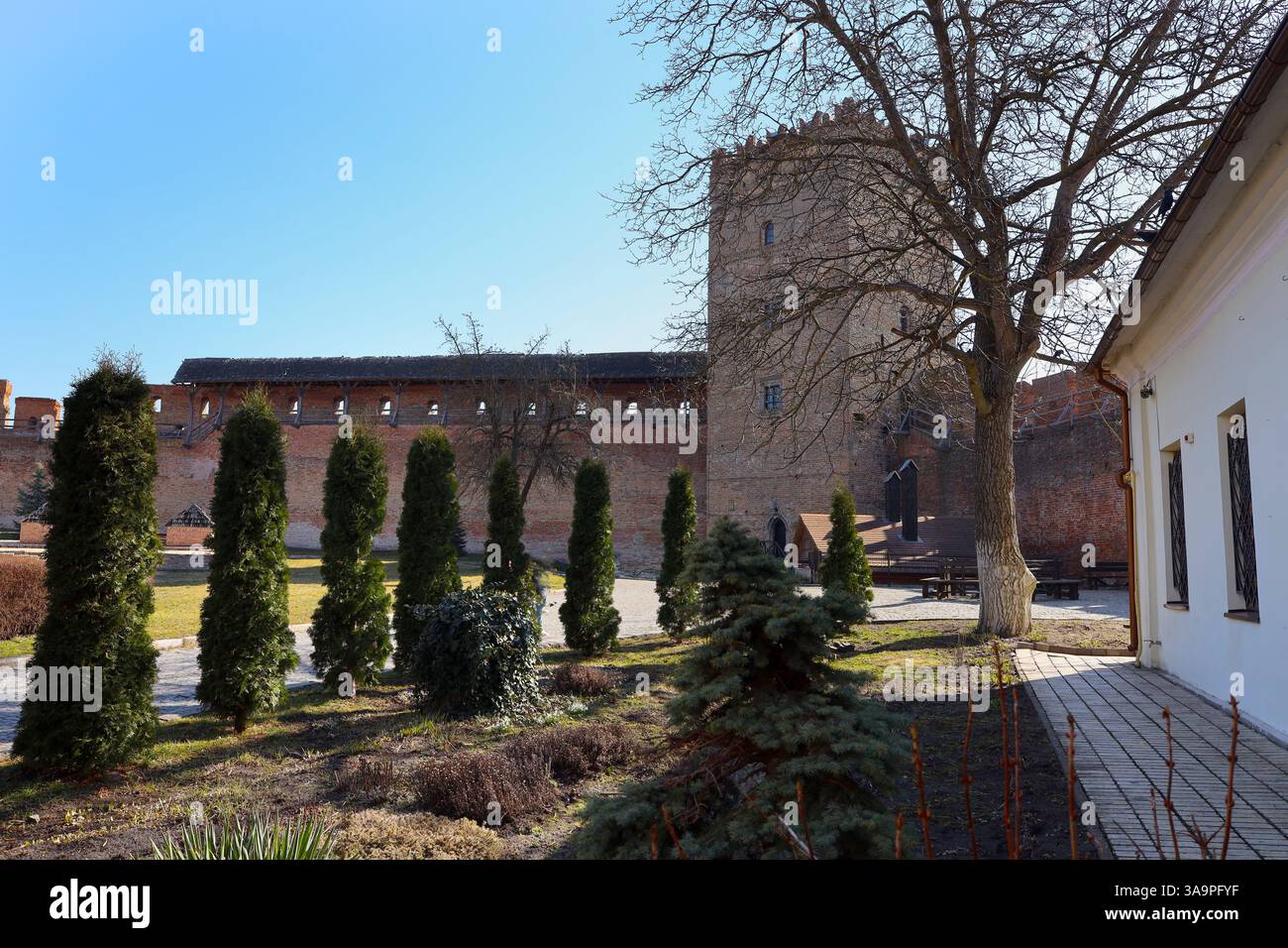 Lubart's Castle, Lutsk, Ukraine. Towers, defensive walls, wooden ...