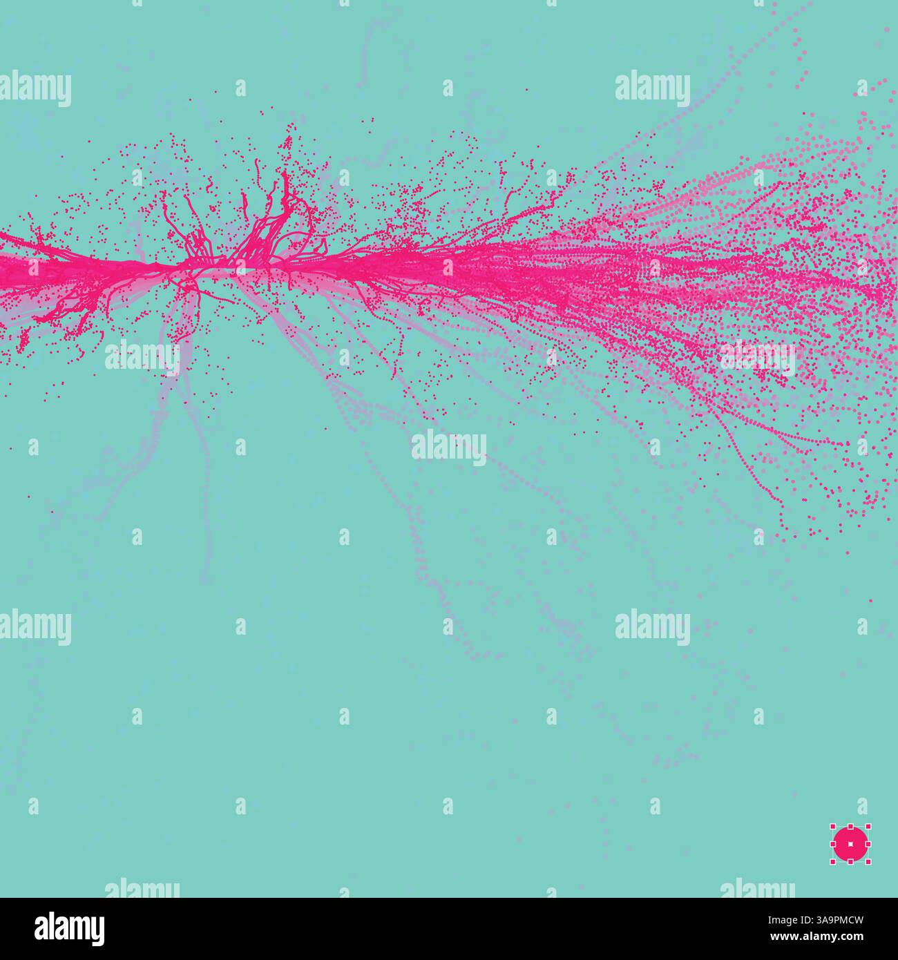 Point Explode. Array with Dynamic Emitted Particles. 3D Technology ...